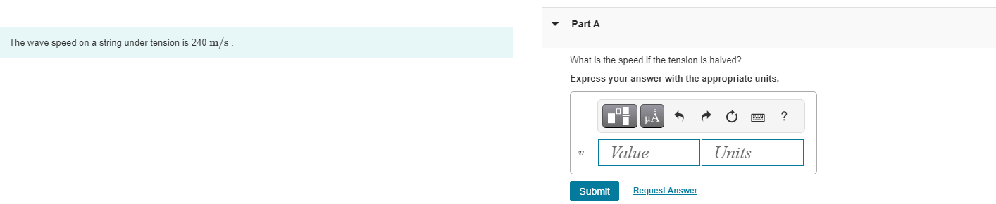 Solved The wave speed on a string under tension is | Chegg.com