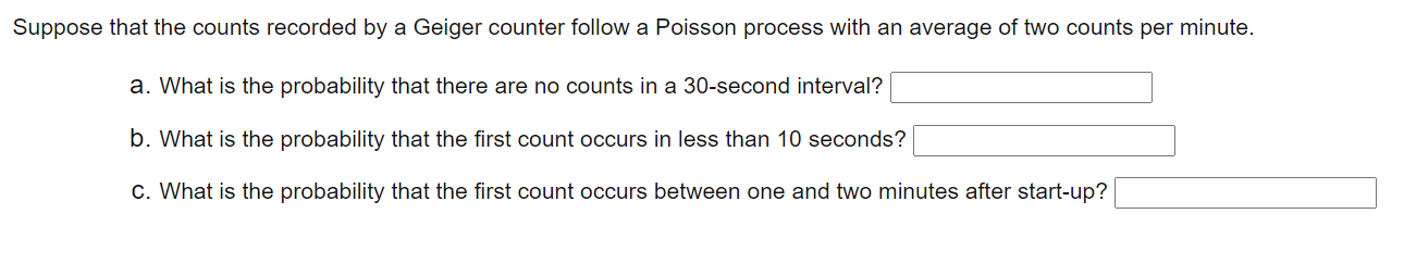 Solved Suppose that the counts recorded by a Geiger counter | Chegg.com