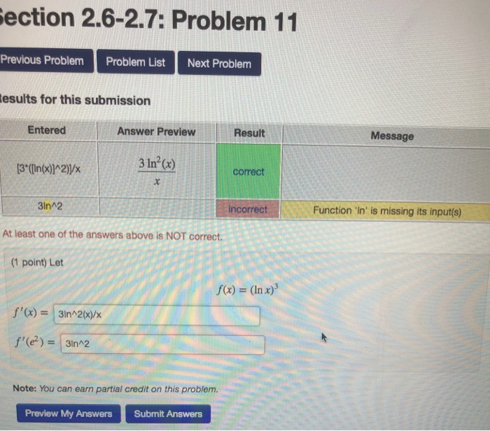 Solved ection 2.6-2.7: Problem 11 Previous Problem Problem | Chegg.com