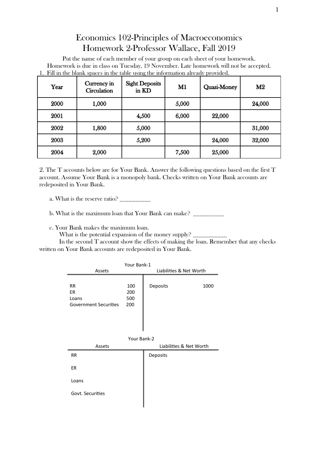 Economics 102-Principles of Macroeconomics Homework | Chegg.com