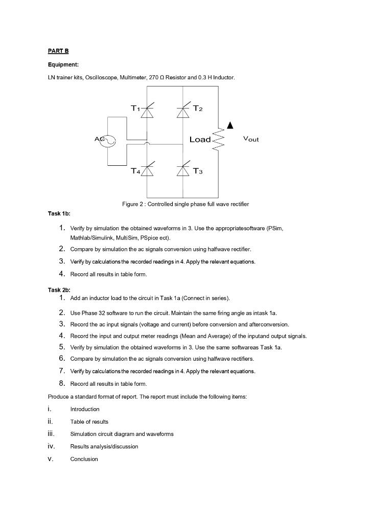 Solved PART B Equipment: LN trainer kits, Oscilloscope, | Chegg.com