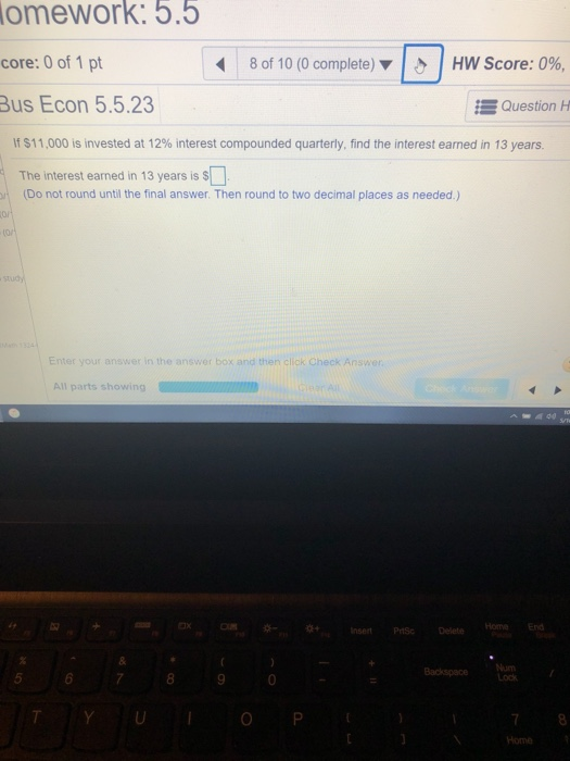 Solved omework:5.5 core: 0 of 1 pt Bus Econ 5.5.23 HW Score: | Chegg.com