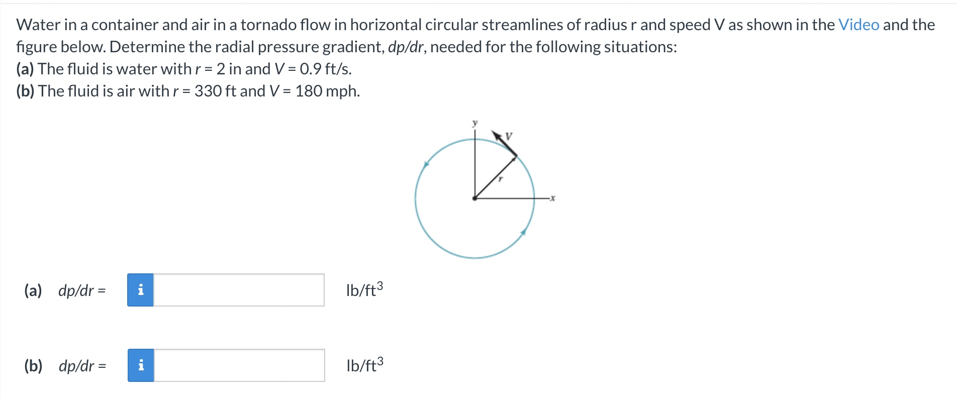 Solved Water in a container and air in a tornado flow in | Chegg.com