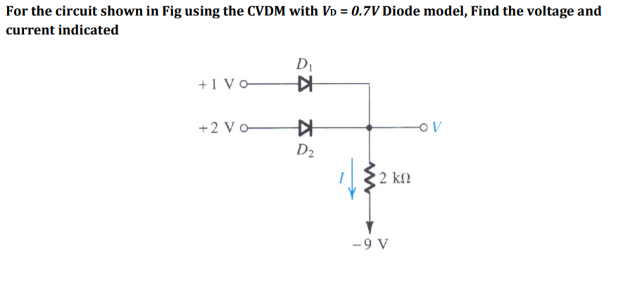 Solved For the circuit shown in Fig using the CVDM with Vp = | Chegg.com