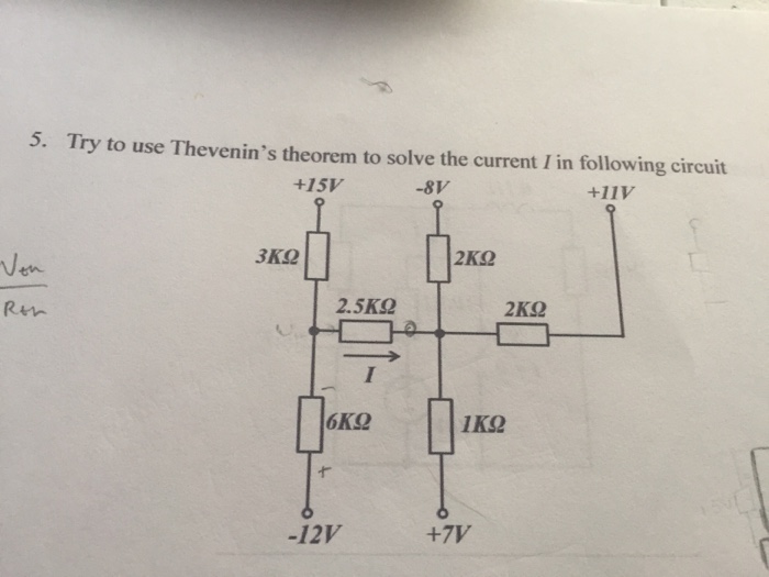 Solved Try to use Thevenin's theorem to solve the current I | Chegg.com