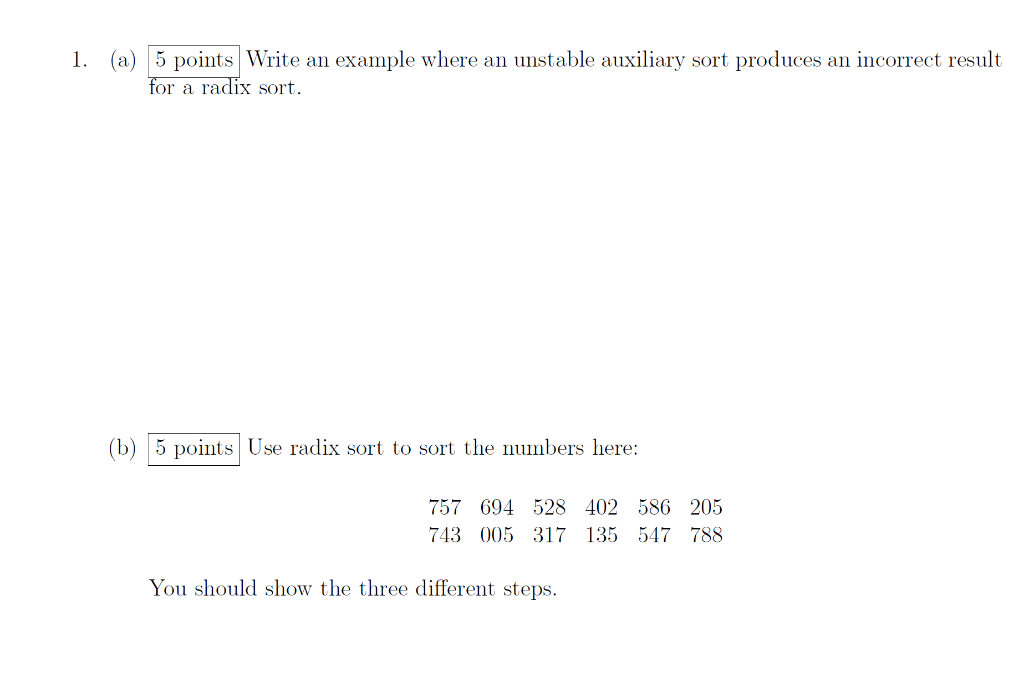 Solved 1. (a) Write an example where an unstable auxiliary | Chegg.com