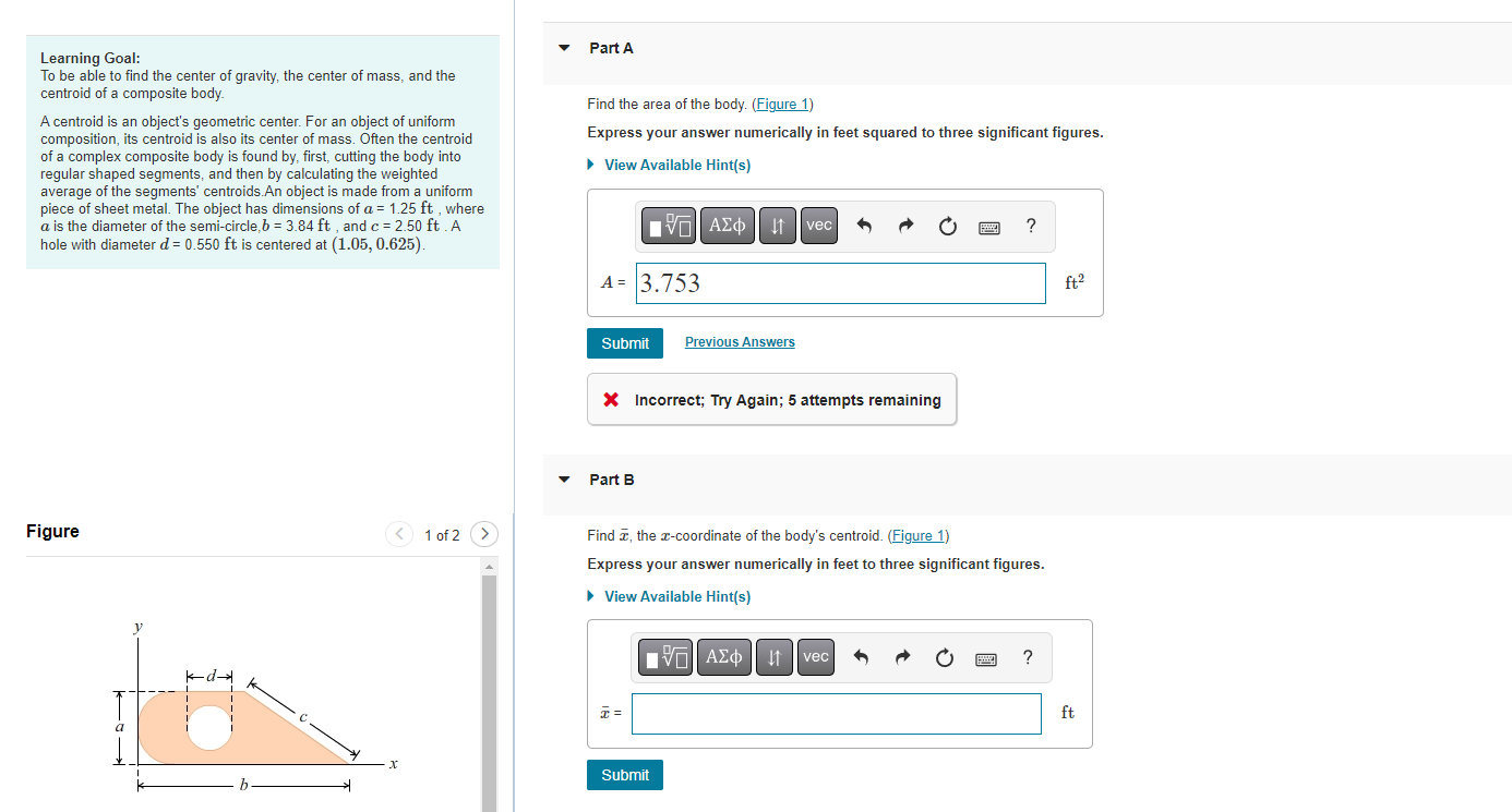 Learning Goal: Part A To be able to find the center | Chegg.com