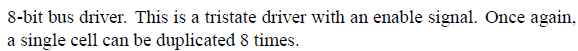 Solved 8-bit bus driver. This is a tristate driver with an | Chegg.com