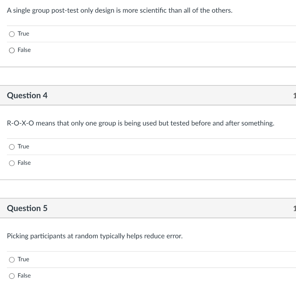 Solved A single group post-test only design is more | Chegg.com