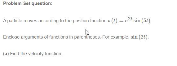 Solved Problem Set question: A particle moves according to | Chegg.com