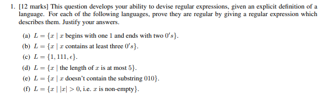 Solved 1. [12 marks] This question develops your ability to | Chegg.com