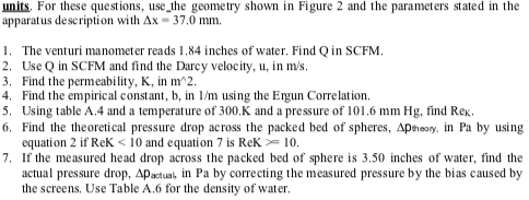 units. For these questions, use the geometry shown in | Chegg.com