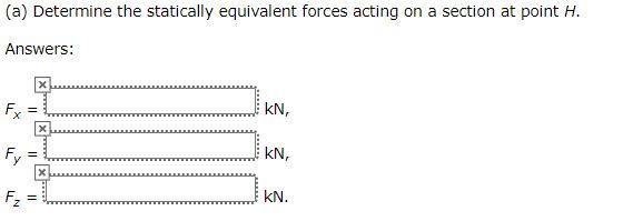 Solved The statically equivalent system is determined by | Chegg.com