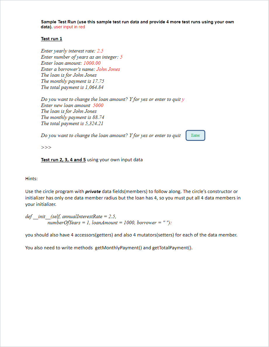 Solved Program set 1 - OOP (20 points) Write a program to | Chegg.com