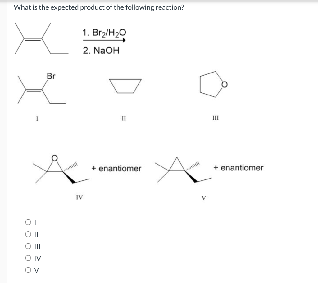 Solved What is the expected product of the following | Chegg.com