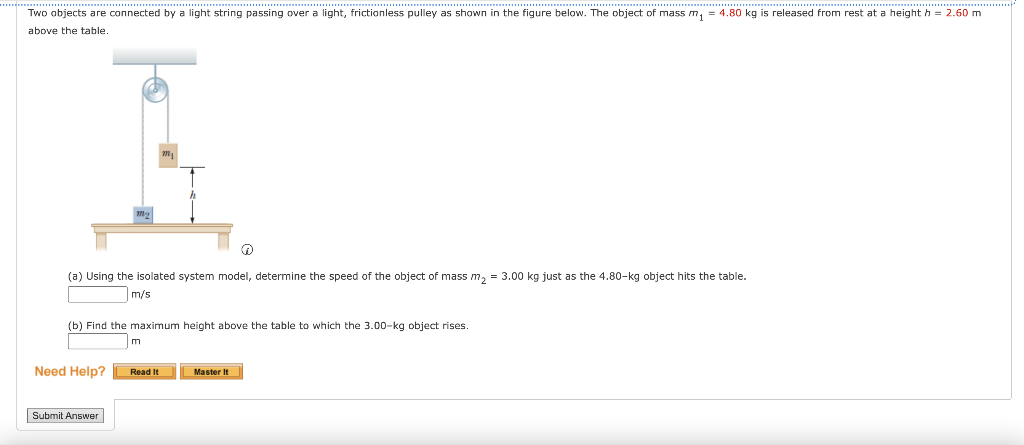 Solved above the table. (a) Using the isolated system model, | Chegg.com