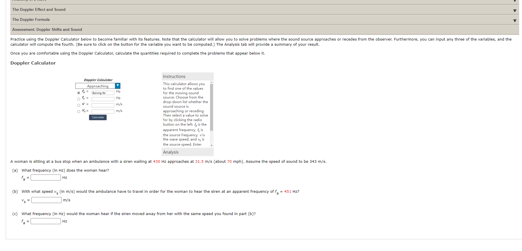 Solved Welcome to Lab 3: The Doppler Effect • The Doppler | Chegg.com
