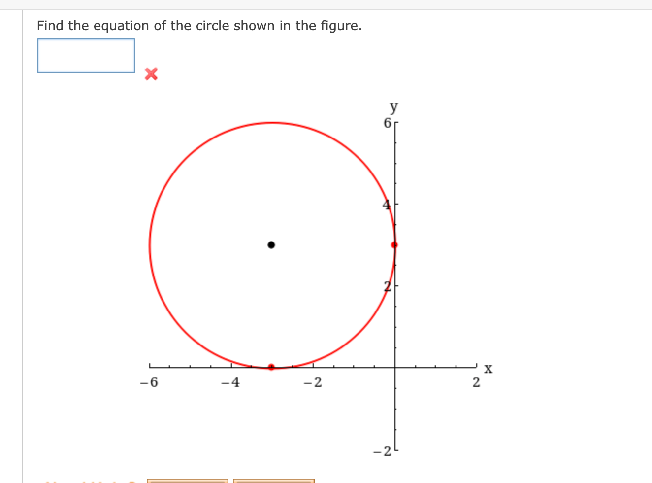 Solved Find the equation of the circle shown in the figure. | Chegg.com