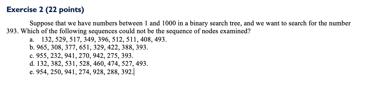 Solved Exercise 2 (22 points) a. Suppose that we have | Chegg.com
