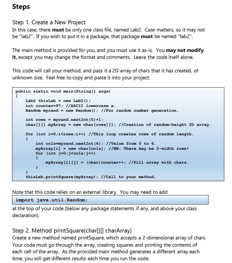 Solved Objective Create a method that, accepting a | Chegg.com