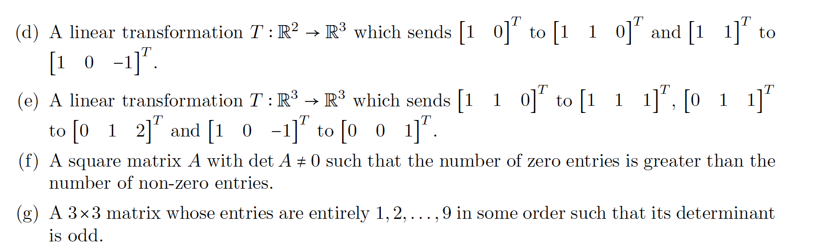 Solved Give an example for each of the following, or | Chegg.com