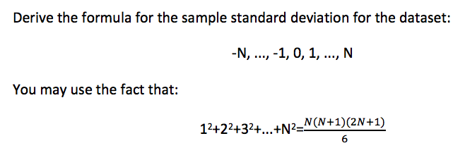 Solved Derive the formula for the sample standard deviation | Chegg.com