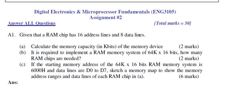 Solved Digital Electronics & Microprocessor Fundamentals | Chegg.com