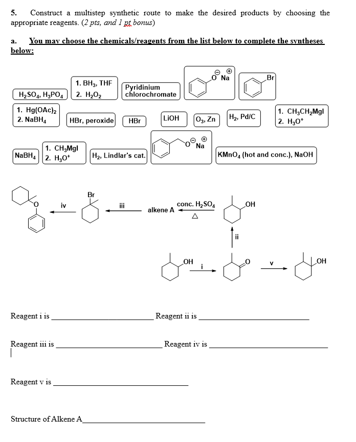 Solved 5. Construct a multistep synthetic route to make the | Chegg.com