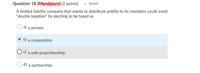 Solved Question 18 (Mandatory) (2 points) Saved A limited | Chegg.com