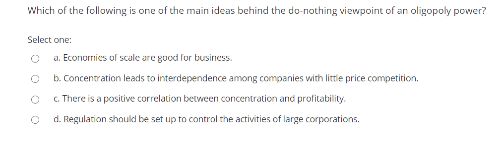 Solved Which of the following is one of the main ideas | Chegg.com