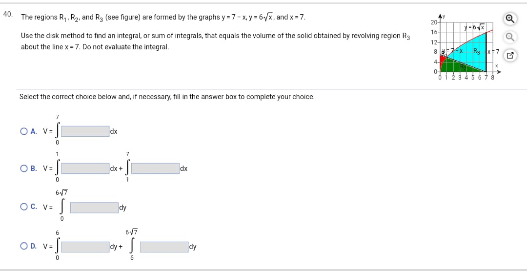 Solved The regions R1,R2, and R3 (see figure) are formed by | Chegg.com