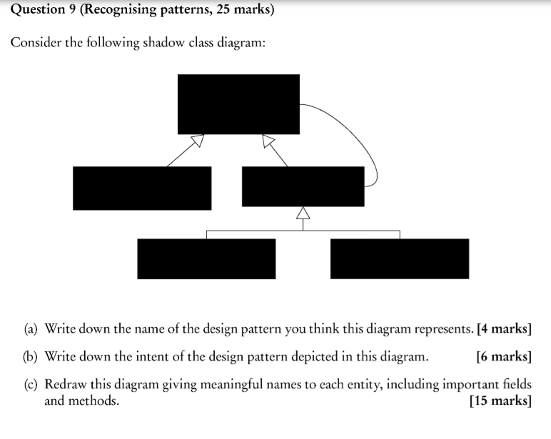 (Solved) : Question 9 Recognising Patterns 25 Marks Consider Following ... (Solved) : Question 9 Recognising Patterns 25 Marks Consider Following ...
