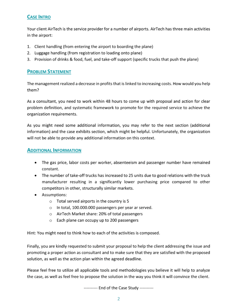 Solved This is an interview case study and i want simple | Chegg.com