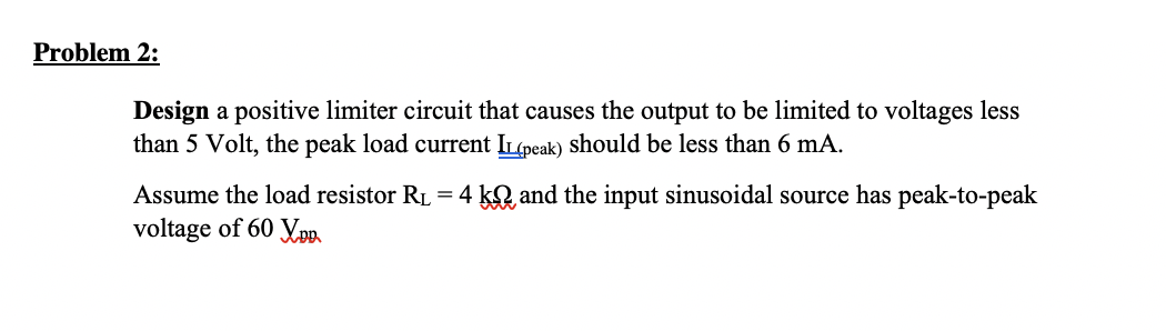 Solved Problem 1: 1 (A) Calculate the peak load current Il | Chegg.com