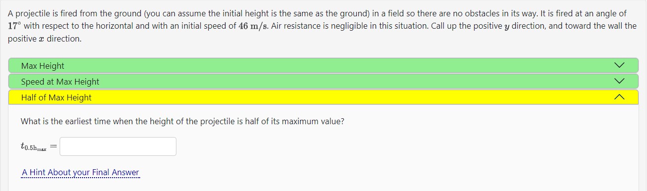 Solved A projectile is fired from the ground (you can assume | Chegg.com