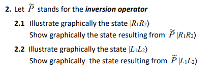 2. Let P stands for the inversion operator 2.1 | Chegg.com