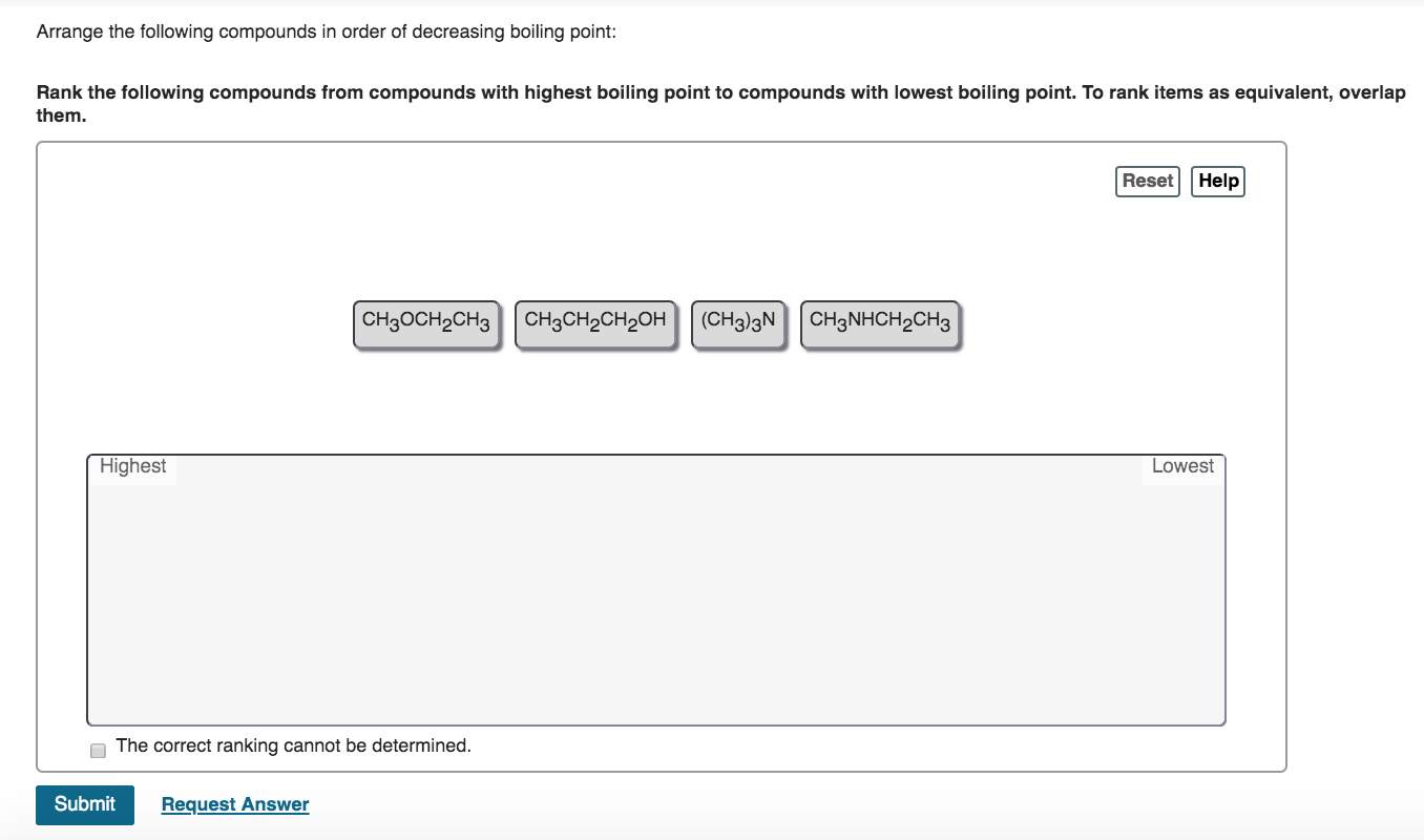 Solved Arrange the following compounds in order of | Chegg.com Solved Arrange the following compounds in order of | Chegg.com
