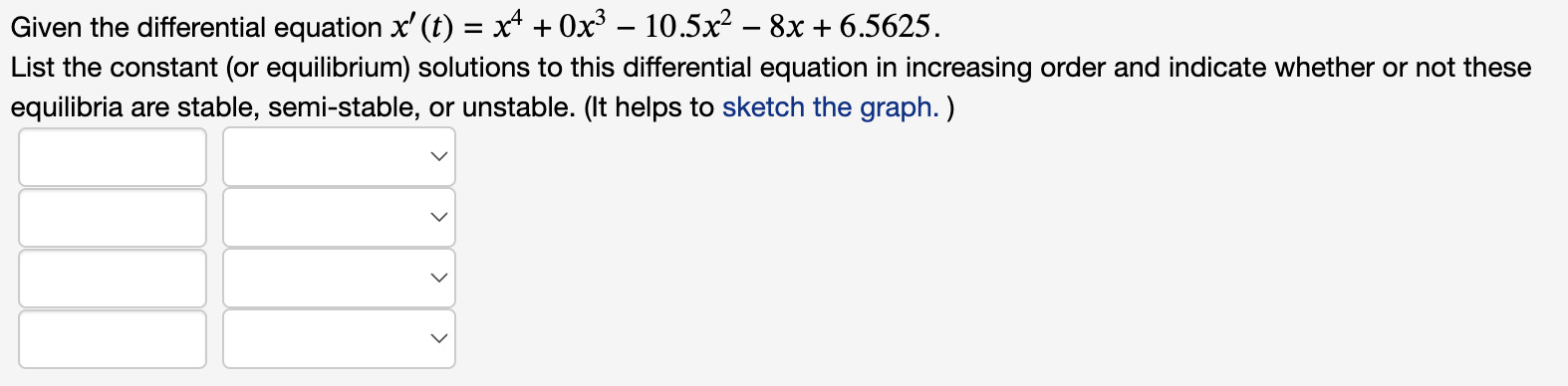 Solved Given the differential equation | Chegg.com