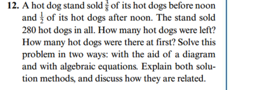 Solved 12. A hot dog stand sold of its hot dogs before noon | Chegg.com