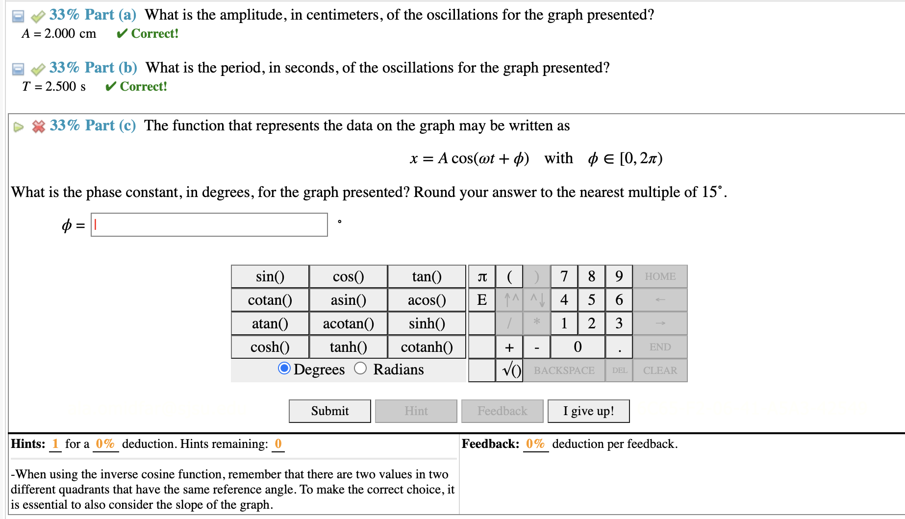 Solved *URGENT* Can someone answer part C, please? I tried | Chegg.com