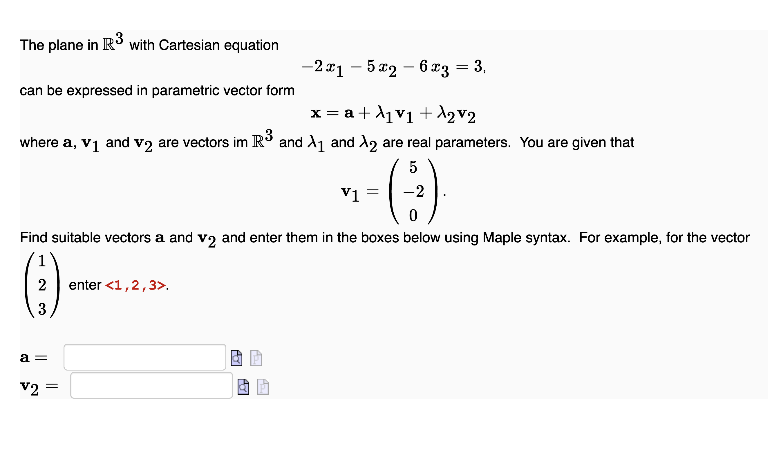 Solved The Plane In R3 With Cartesian Equation Chegg