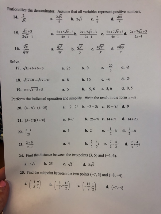 Solved Simplify the expression, or find the root. Assume | Chegg.com