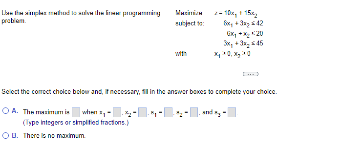 Solved Use the simplex method to solve the linear | Chegg.com