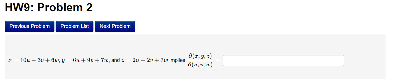 Solved HW9: Problem 2 Previous Problem Problem List Next | Chegg.com