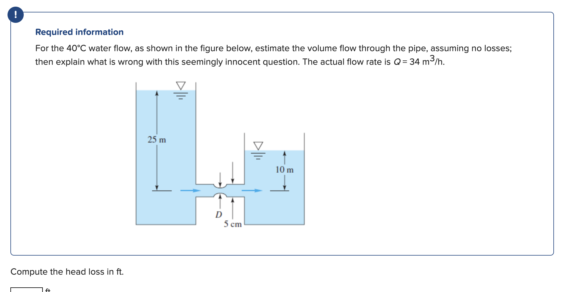 Solved Required informationFor the 40°C ﻿water flow, as | Chegg.com