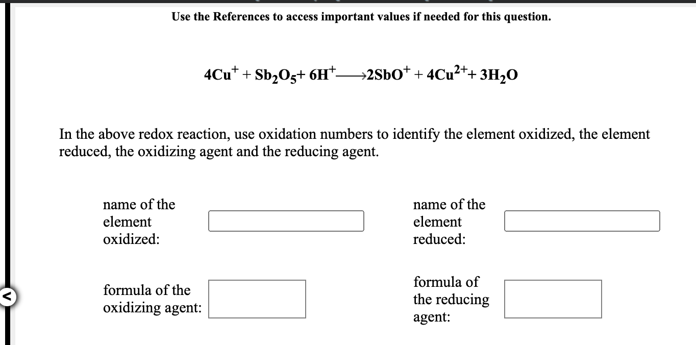Solved In the above redox reaction, use oxidation numbers to | Chegg.com