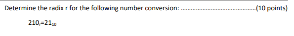 Solved Determine the radix r for the following number | Chegg.com