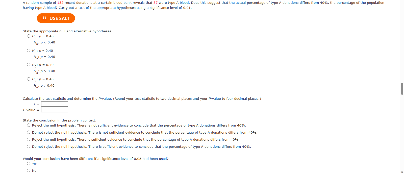 Solved State the appropriate null and alternative | Chegg.com
