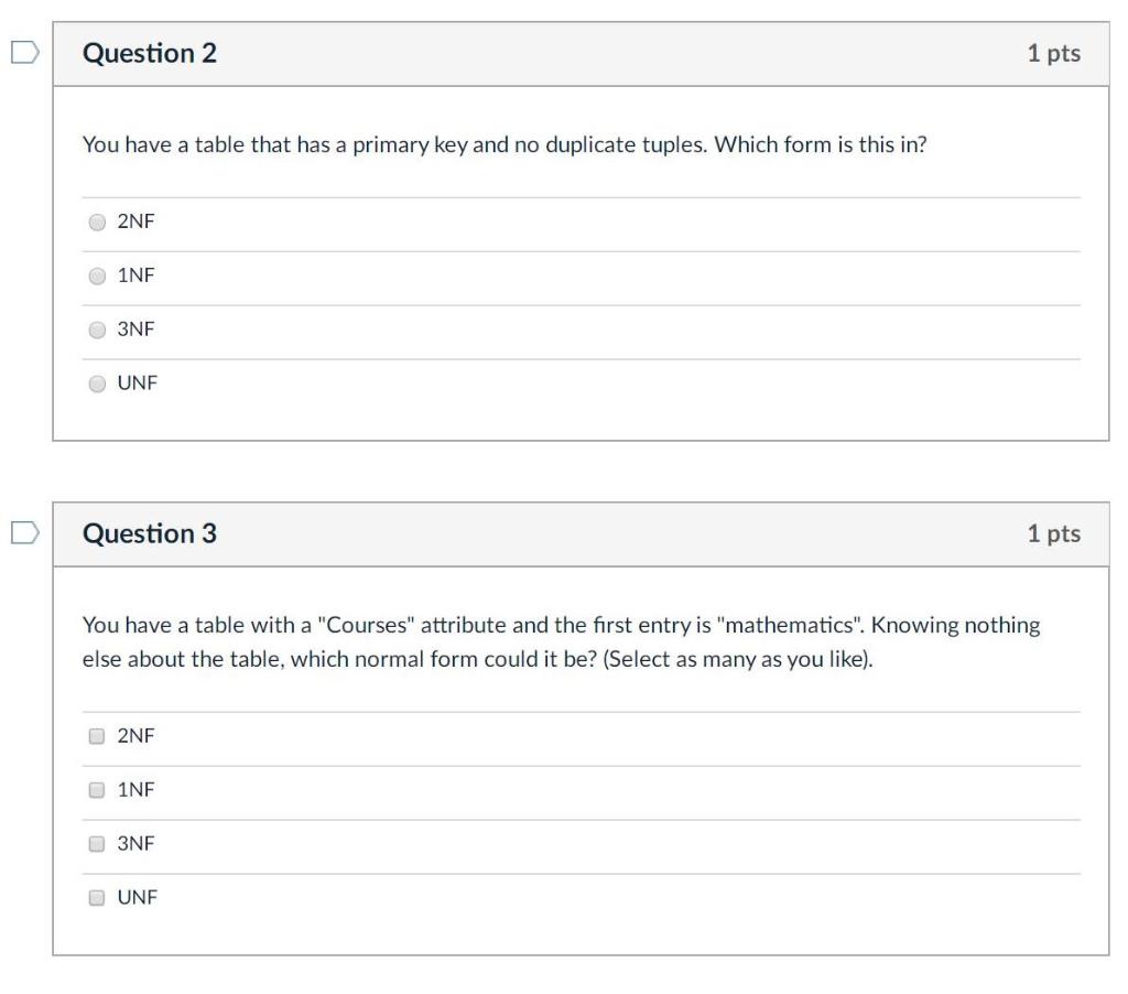 Solved You have a table that has a primary key and no | Chegg.com