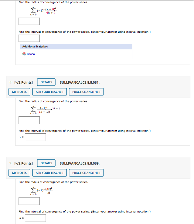 Solved Find the radius of convergence of the power series. | Chegg.com